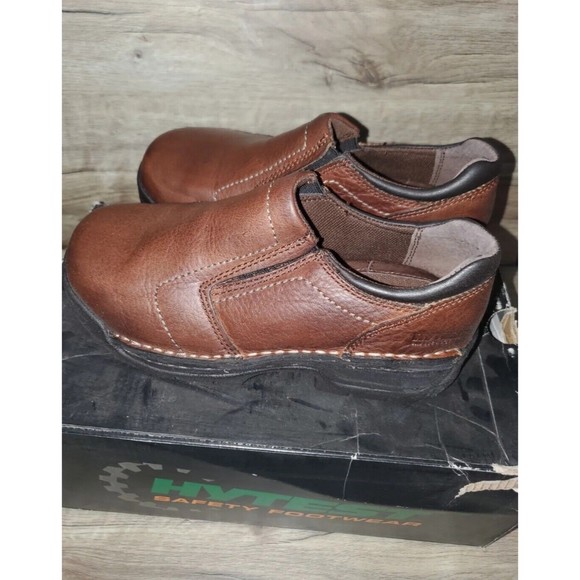 Hytest Opanka | Shoes | Womens Hytest Opanka Brown Slipon Steel Toe ...